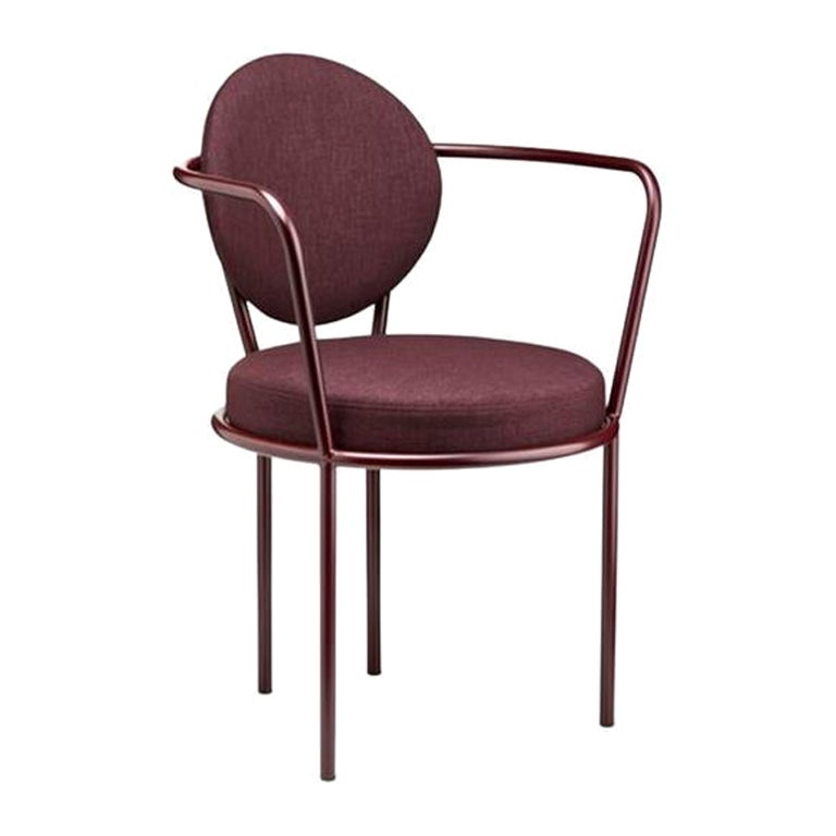 Casablanca Chair, Colored Frame with Plum Fabric and Red Frame For Sale ...