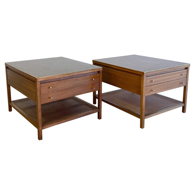 Paul McCobb Leather Top Tables for Calvin, Irwin Collection, 1950's at ...