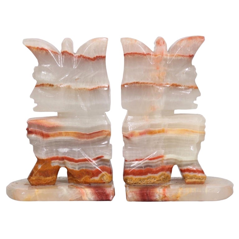 Indian Agate Bookends, Pair For Sale at 1stDibs
