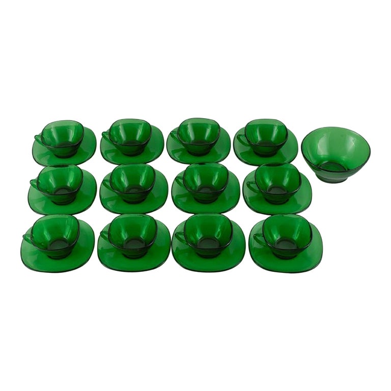 Vereco, France, a set of twelve teacups with matching saucers and a ...