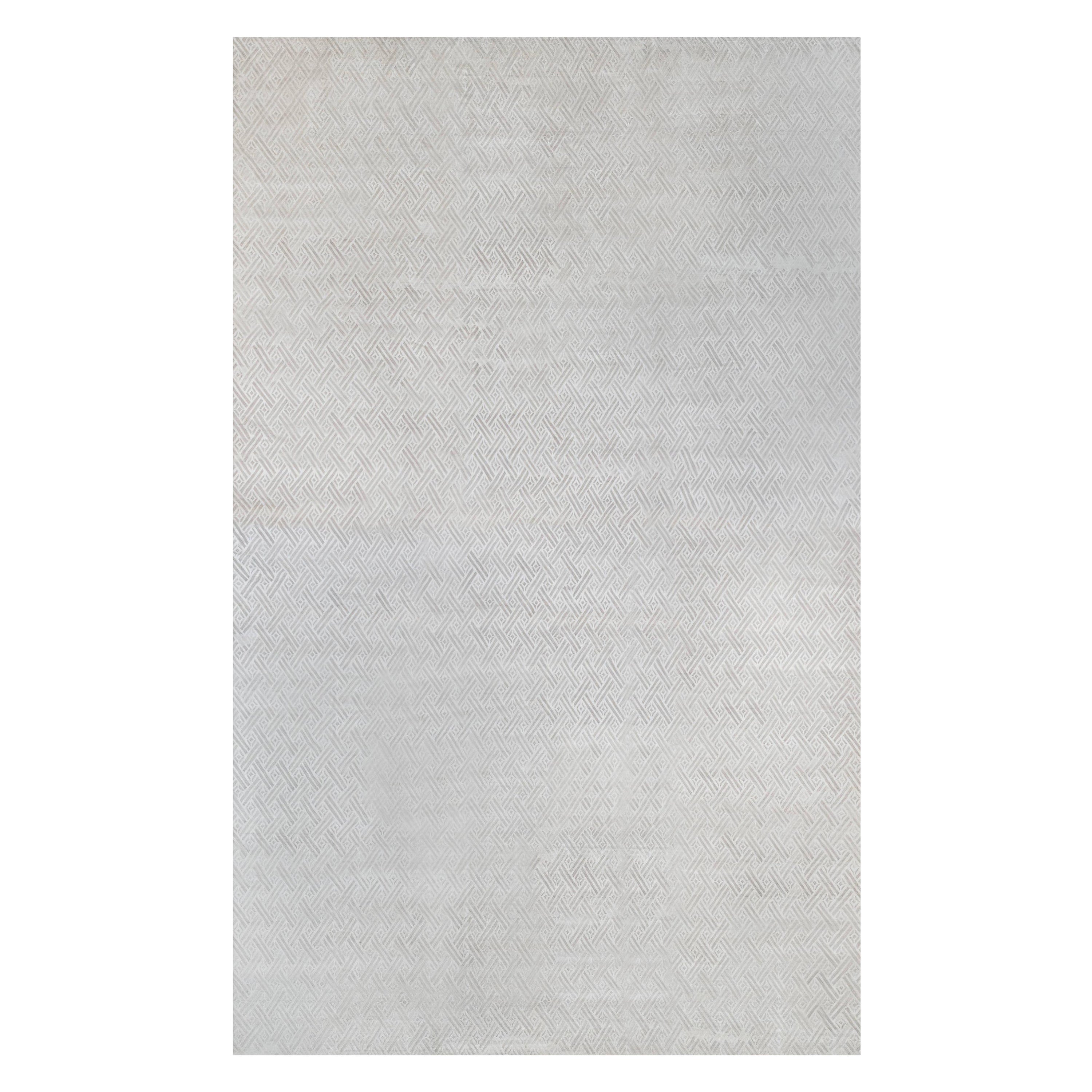 Modern Quagmire Black and White Geometric Wool Rug by Doris Leslie Blau ...