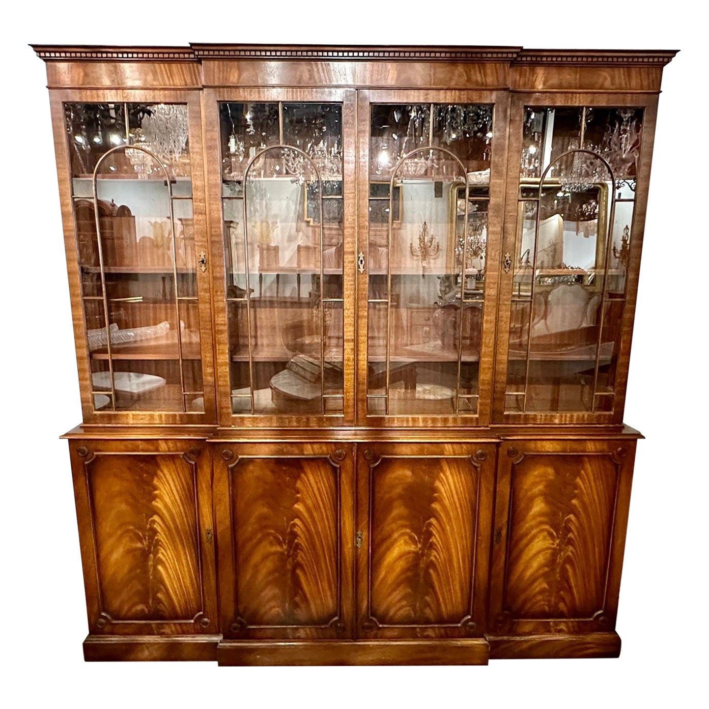 Federal Style Mahogany Breakfront For Sale at 1stDibs