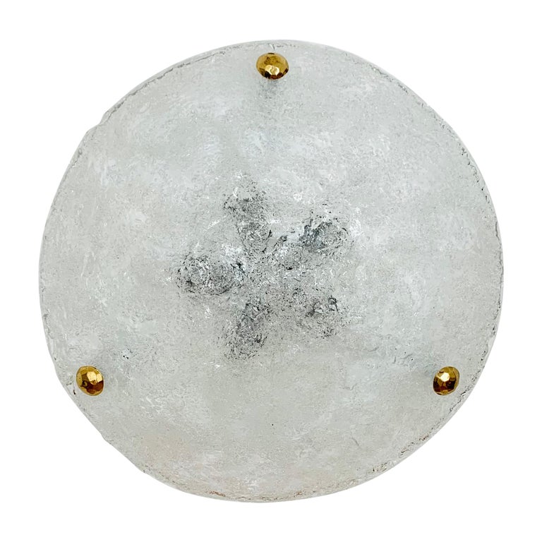 Ice Glass Ceiling Lamp For Sale at 1stDibs