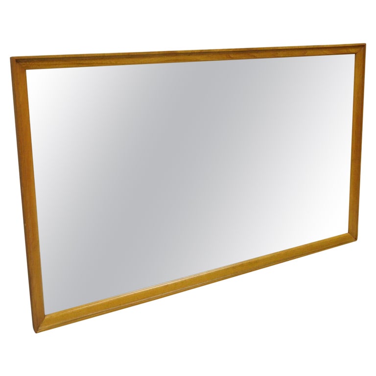 Vintage Mid Century Modern Walnut Rectangular Modernist Wall Mirror 33 ...