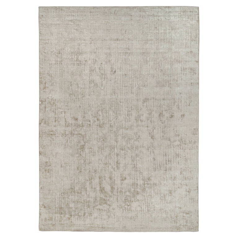 Rug and Kilim’s Modern Rug in Solid Beige For Sale at 1stDibs