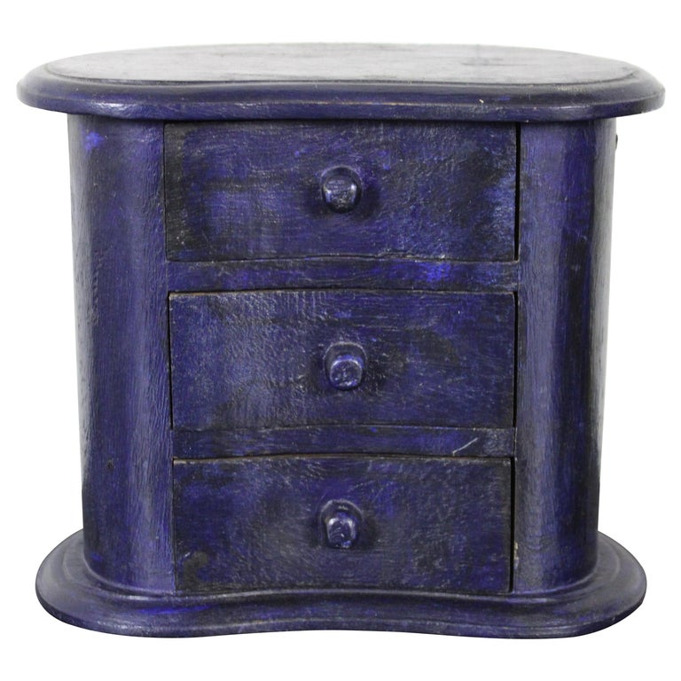 Antique Salesman Sample Kidney Bean Dresser Chest of Drawers Blue ...