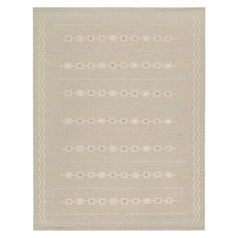 Rug and Kilim’s Scandinavian Style Kilim Rug in Beige and Grey ...