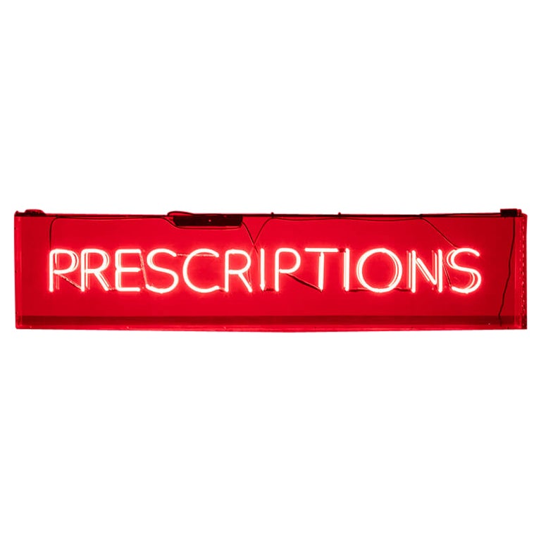 Vintage Neon Chemist Sign in a Perspex Box, 20th Century For Sale at ...