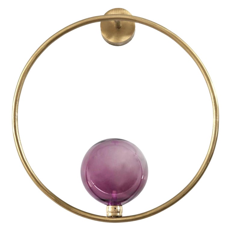 Gaia Purple Sconce by Emilie Lemardeley For Sale at 1stDibs