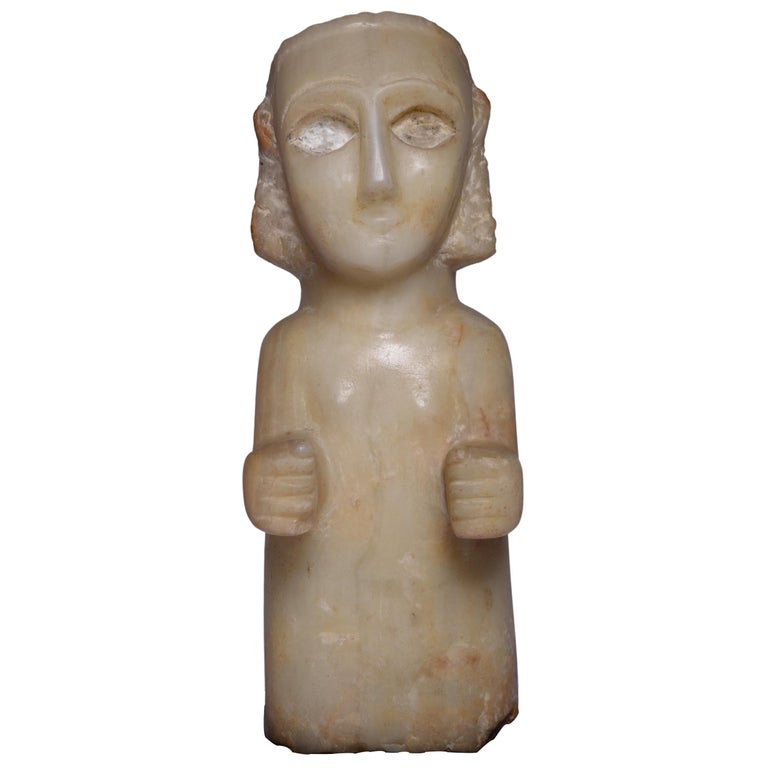 Magnificent Ancient South Arabian Alabaster Statue For Sale at 1stDibs