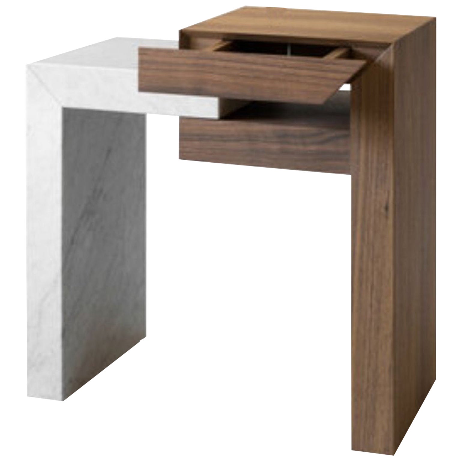 Yume Walnut + White Carrara Square Coffee Table by Joyful Homes For ...