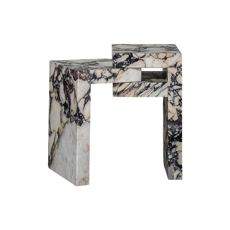 Yume Calacatta Viola Honed Side Tables by Joyful Homes For Sale at 1stDibs
