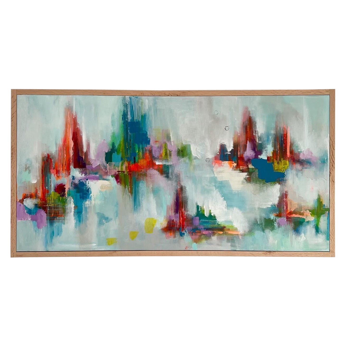 Modern Abstract Art/Painting with a Reclaimed Wood Frame For Sale at ...