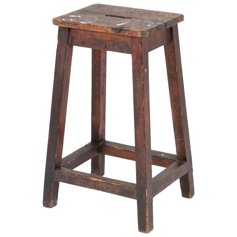 Victorian English Laboratory Stool in Oak, circa 1890 For Sale at 1stDibs