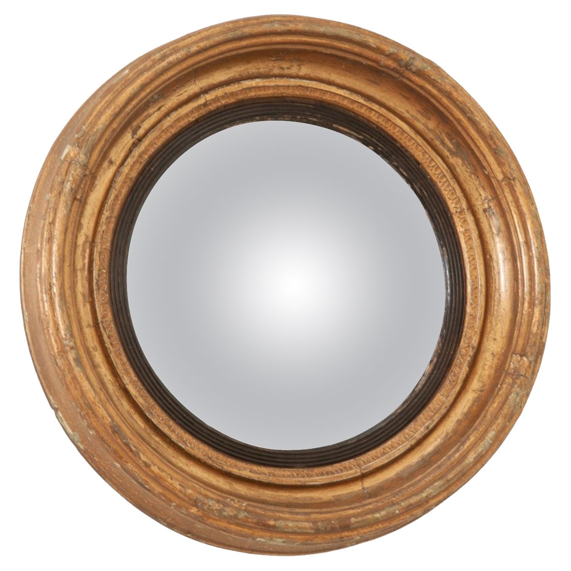 19th Century English Copper Bulls-Eye Convex Mirror For Sale at 1stDibs