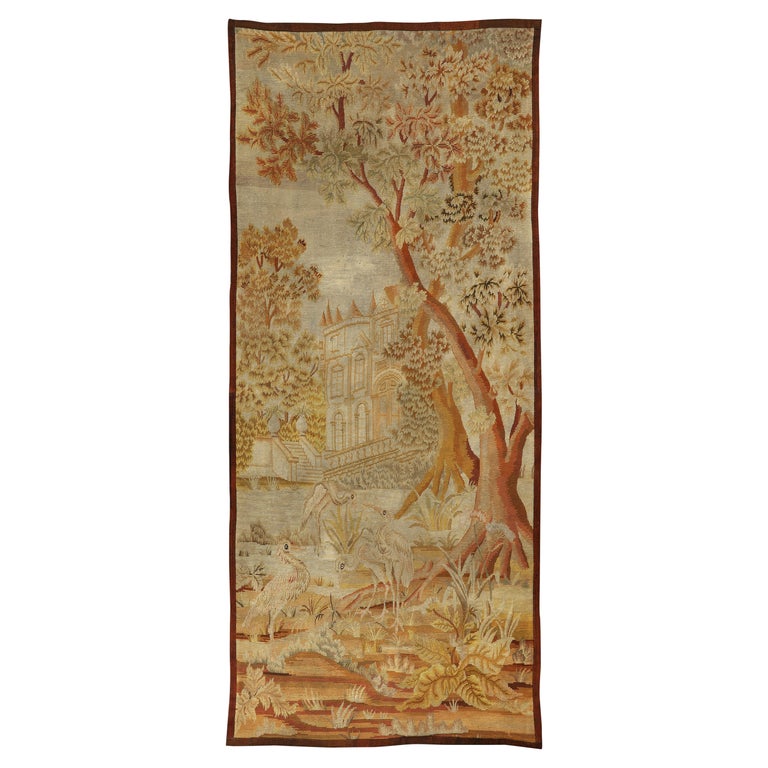 Tapestry Portiere Country House Terrace Birds For Sale at 1stDibs