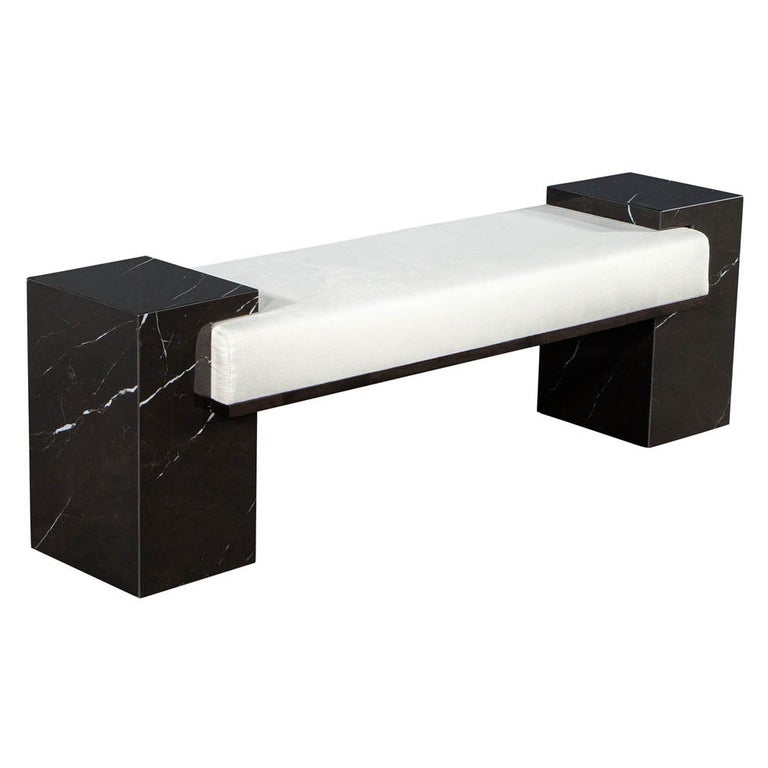 Modern Black Porcelain Bench For Sale at 1stDibs