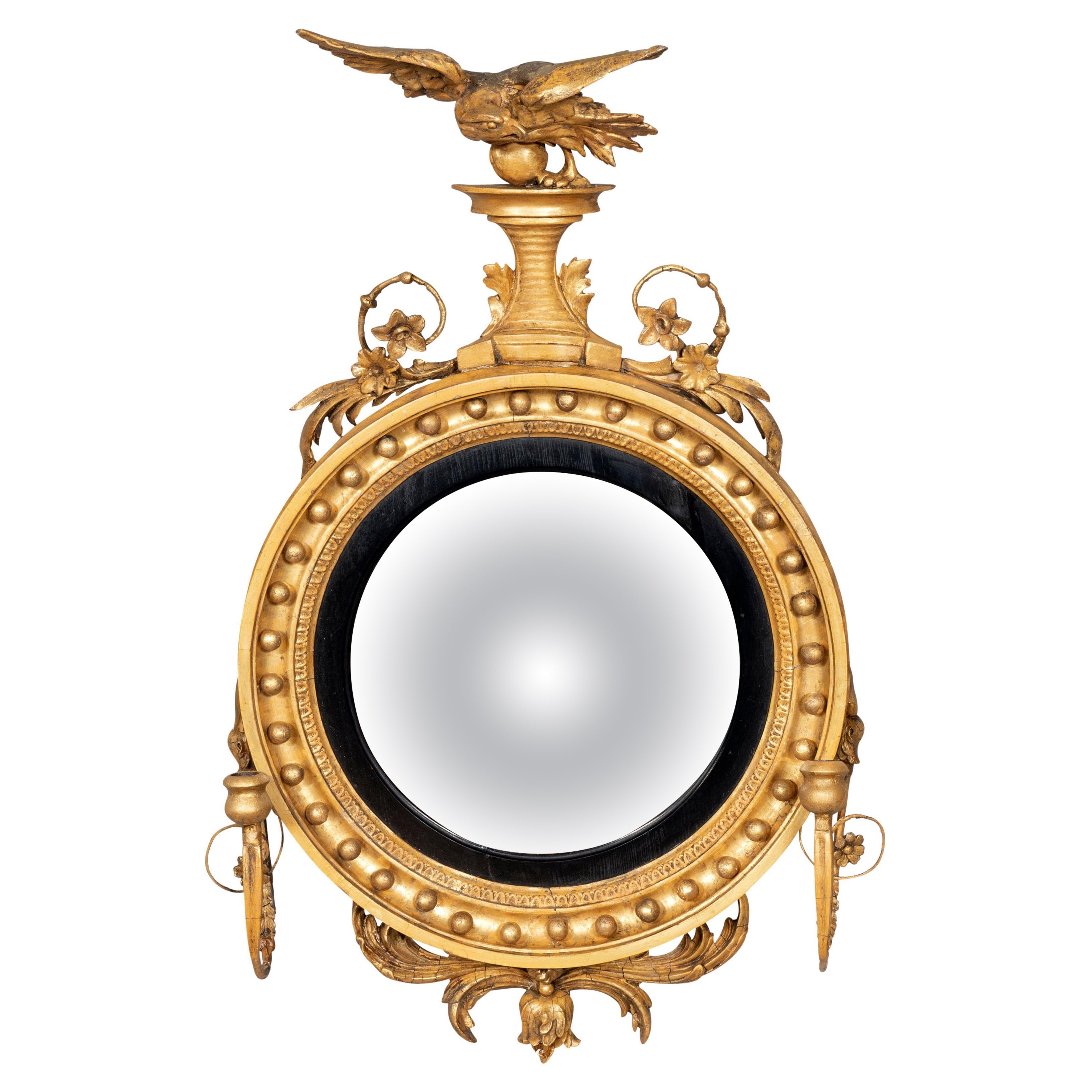 Rare Set of Eight Convex Mirrors in the Regency manner For Sale at ...