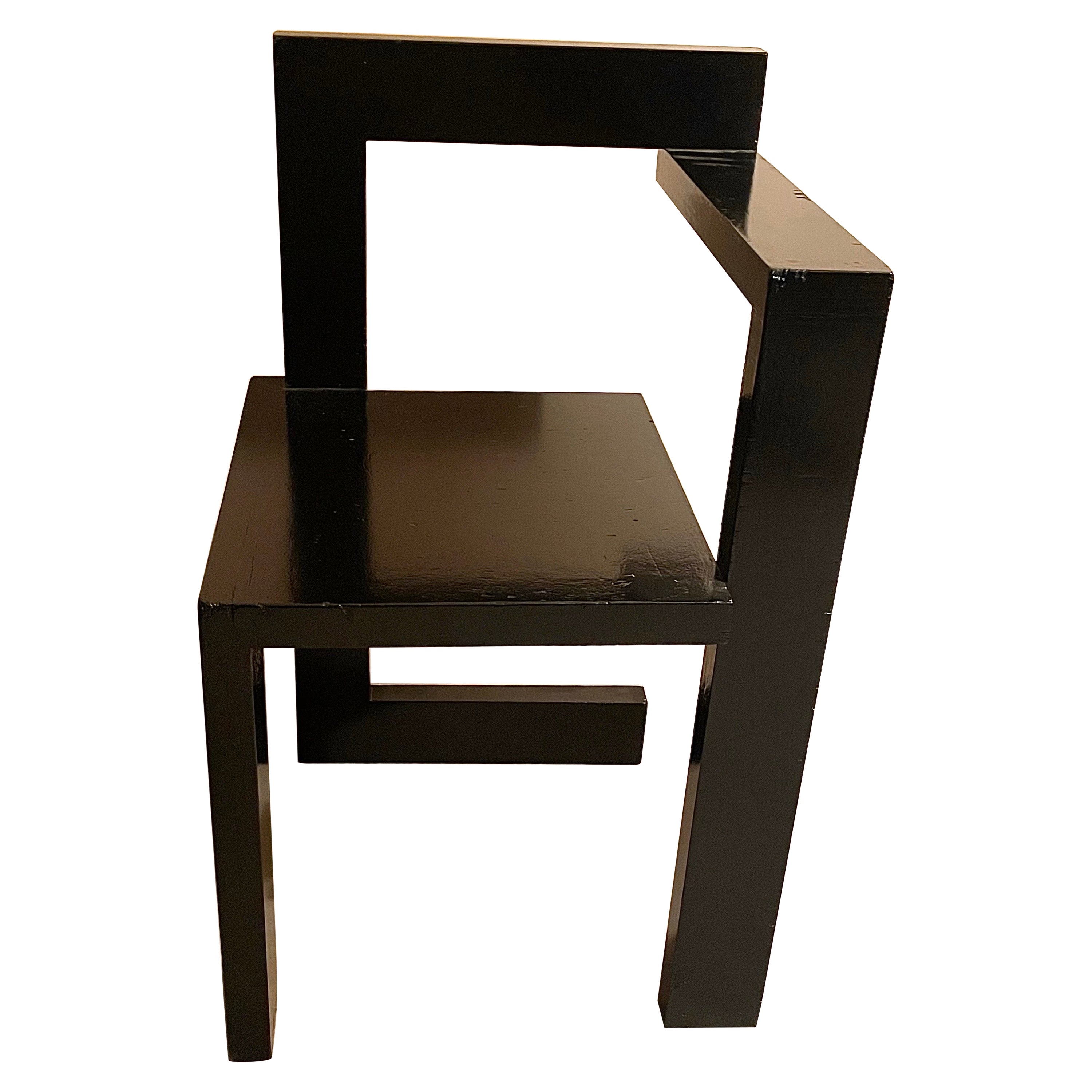 Steltman Chair by Gerrit Rietveld, White Stained Oak, 1963 For Sale at ...