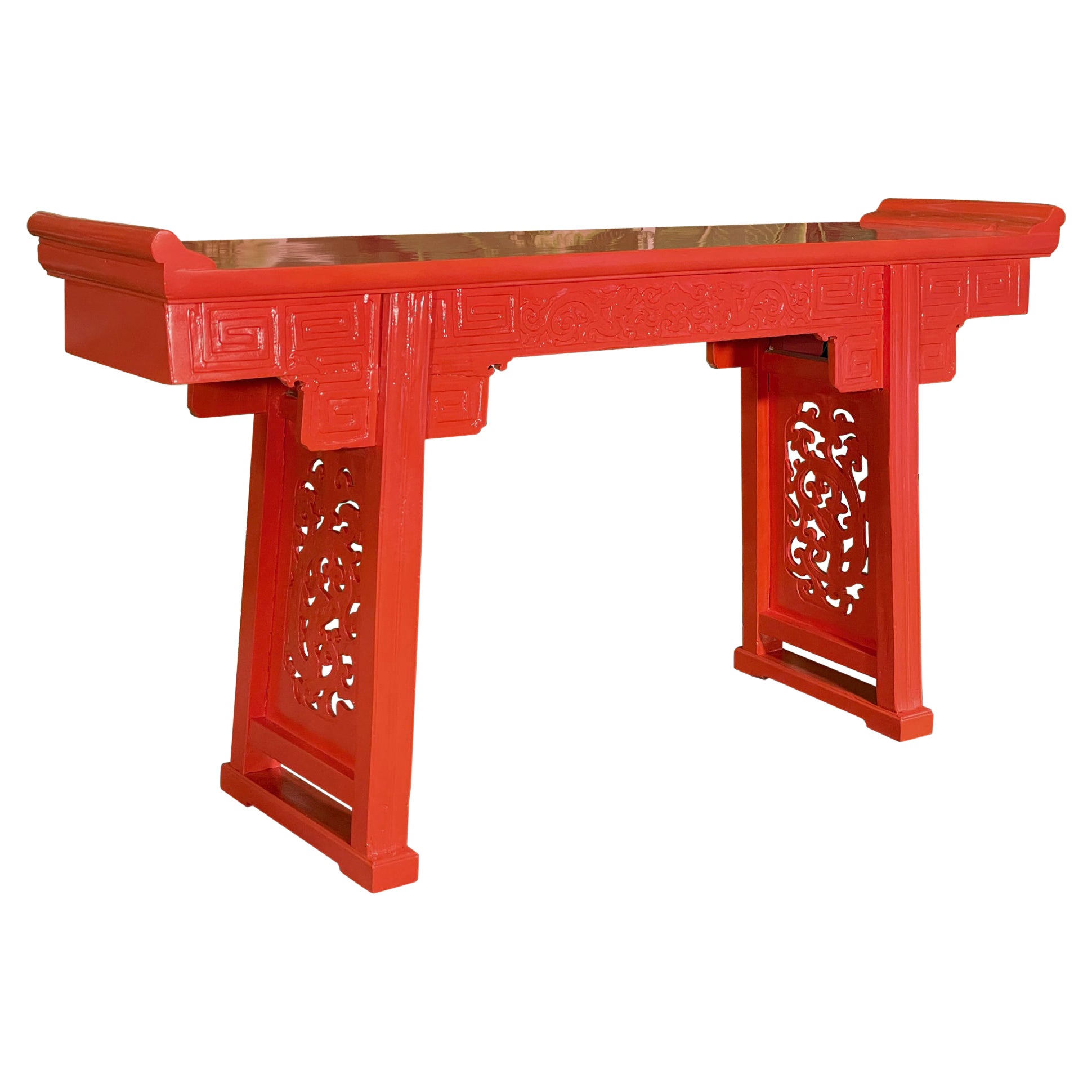 Asian Chinese Style Hardwood Console "Altar" Table For Sale at 1stDibs ...