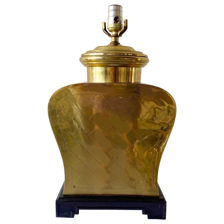 Vintage Regency Golden Table Lamp For Sale at 1stDibs