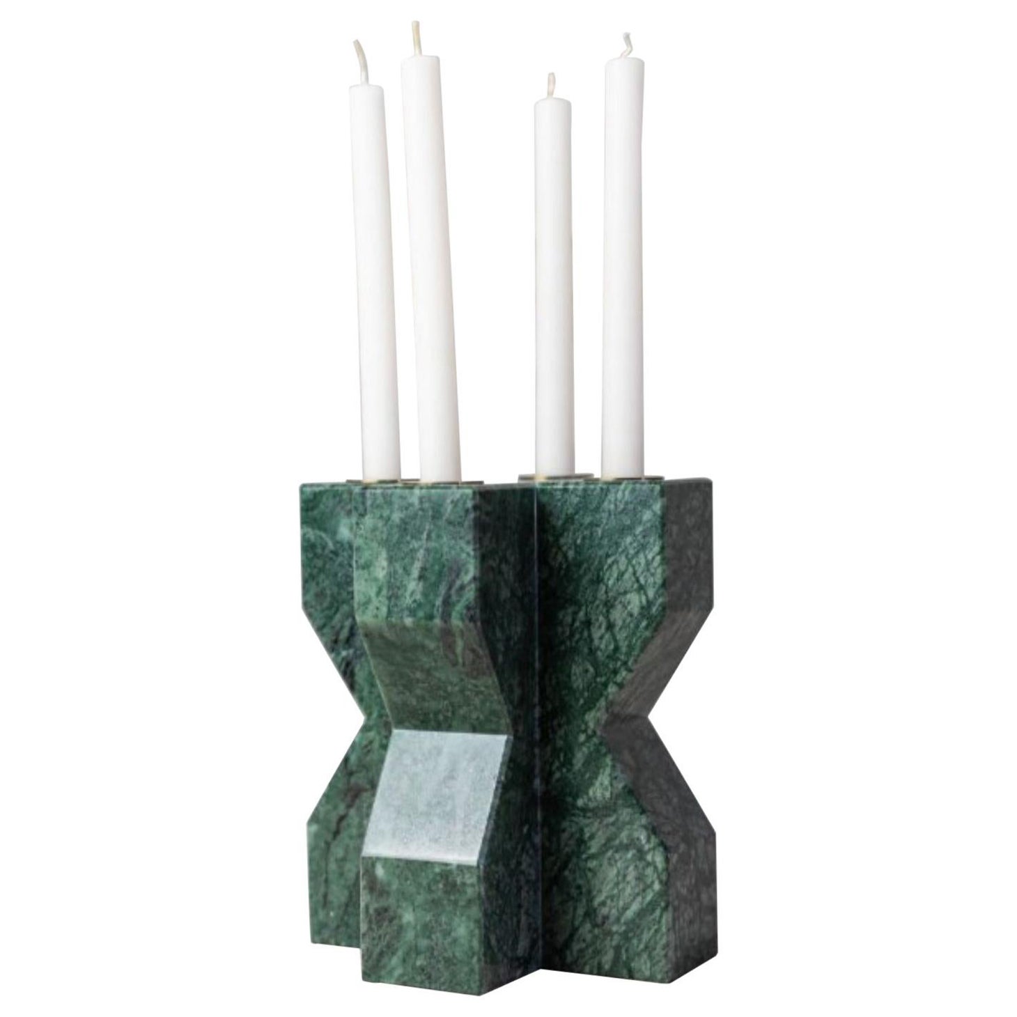 21th C Blue Louis Marble and Granite Candle Holder by Marine Breynaert ...