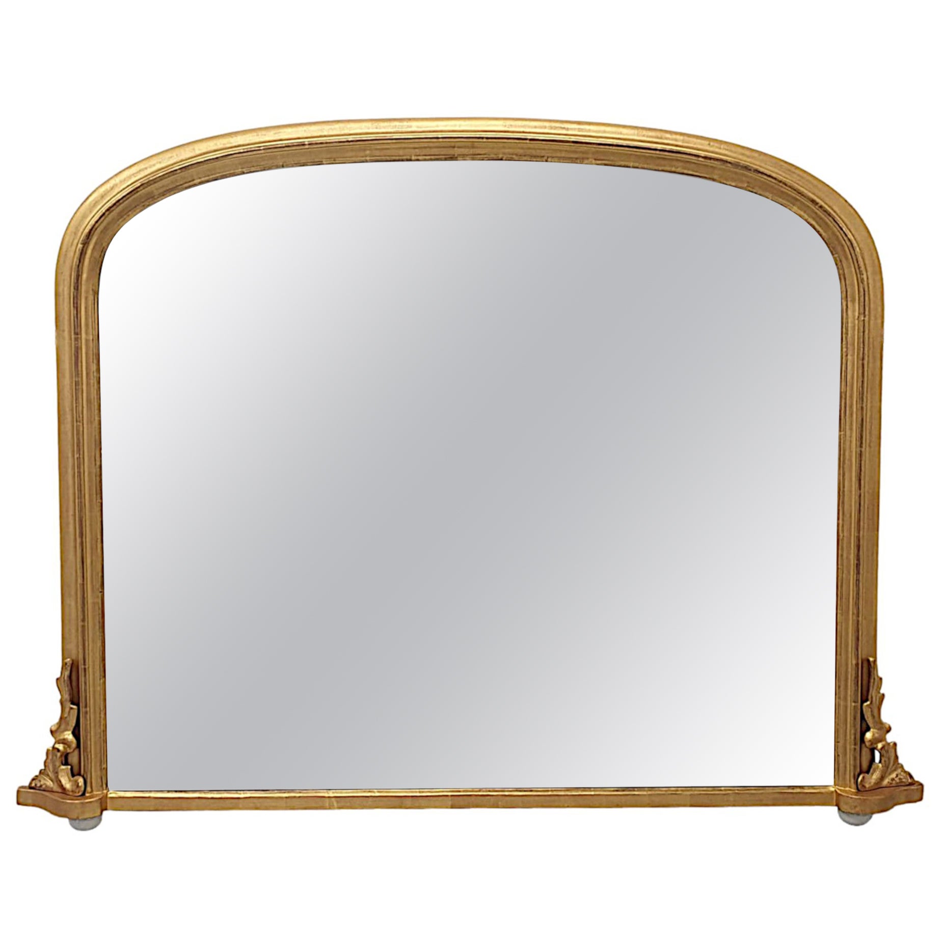 Pair of Giltwood Arched Top Mirrors at 1stDibs