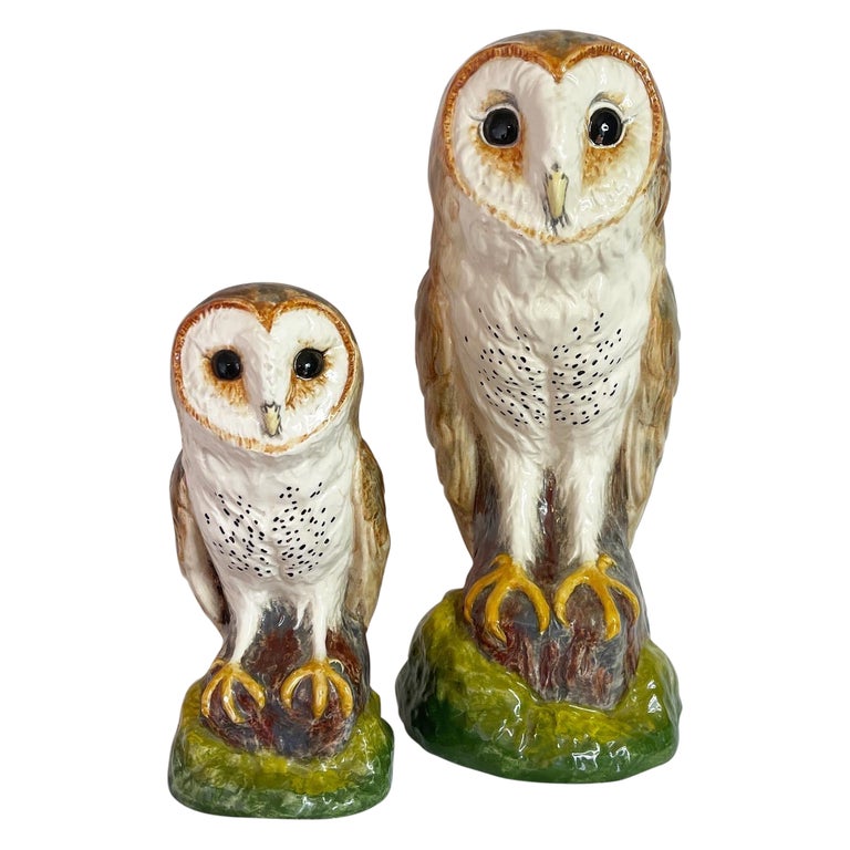 Vintage Mid-Century Modern Ceramic Owl Sculptures, a Pair For Sale at ...