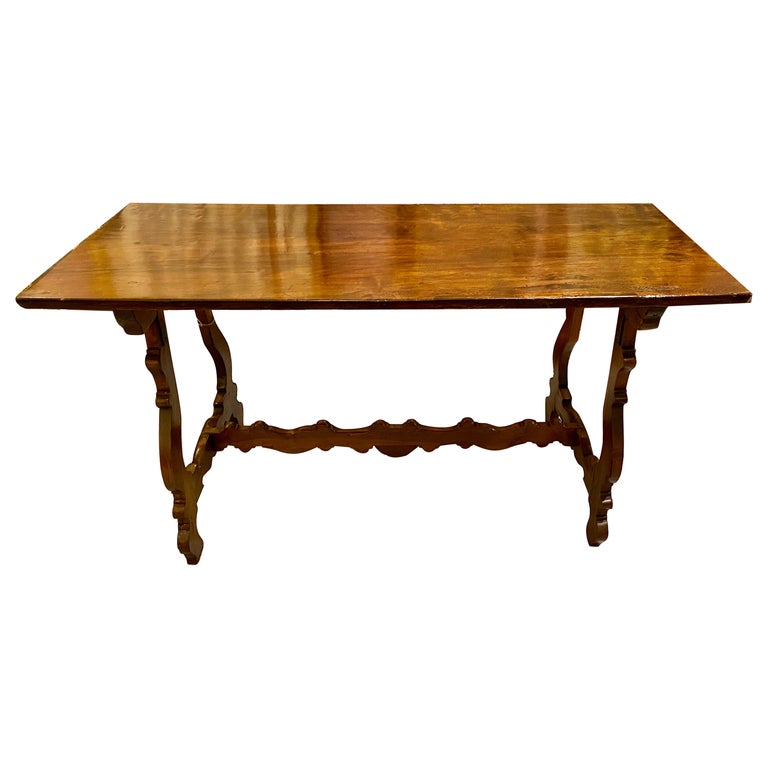 Spanish Walnut Trestle Table For Sale at 1stDibs