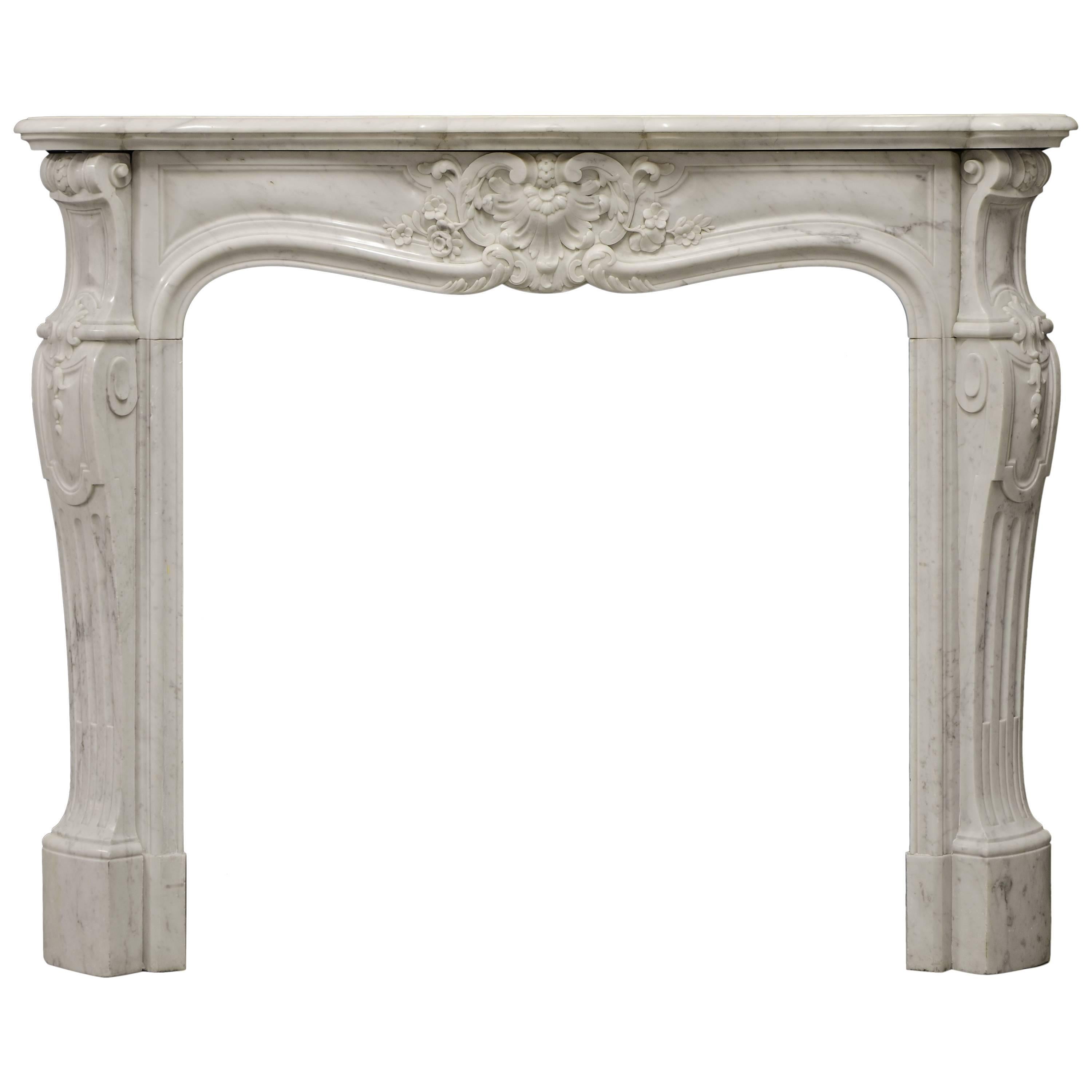 Antique French Louis XV Rococo Style Fireplace Surround at 1stDibs ...