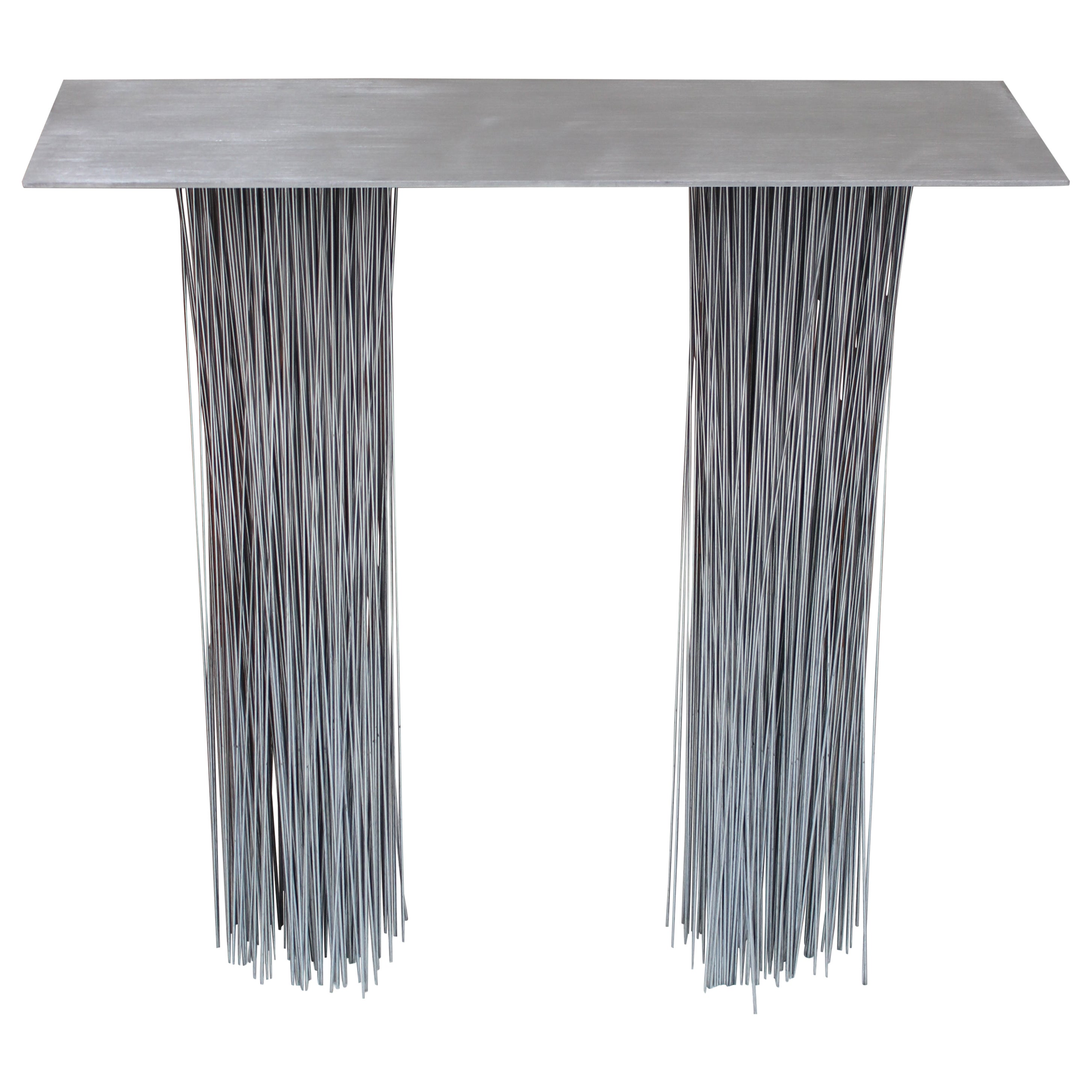 LUMA Design Workshop Silo Console in Dark Brown Wood and Light Gray ...