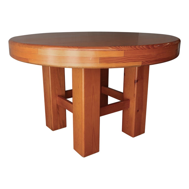 Craftsman Made 1980s Pine Dining Table For Sale at 1stDibs