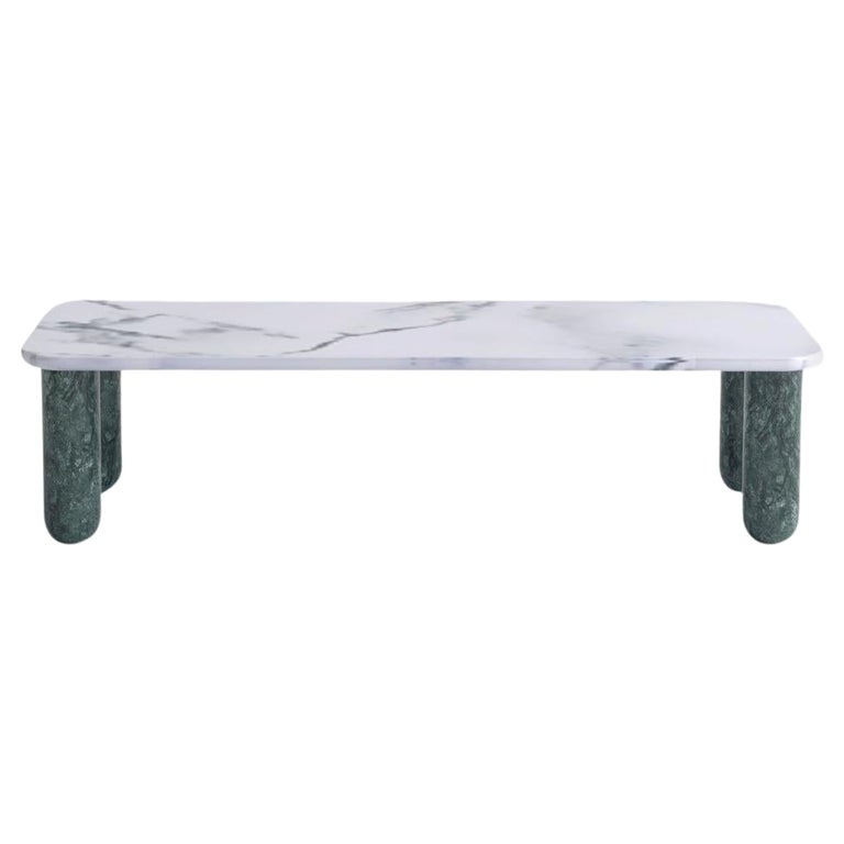 Small White and Green Marble "Sunday" Coffee Table, Jean-Baptiste ...