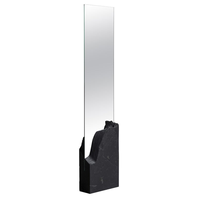 Farouche, Unique Slate Sculpted Mirror by Frederic Saulou For Sale at ...