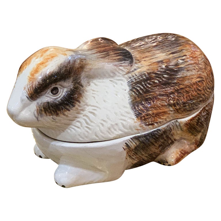 French Rabbit Tureen or Pate Dish by Michel Caugant at 1stDibs
