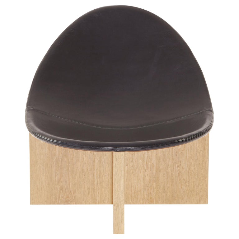 Nido Black in Oak Lounge Chair by Estudio Persona For Sale at 1stDibs