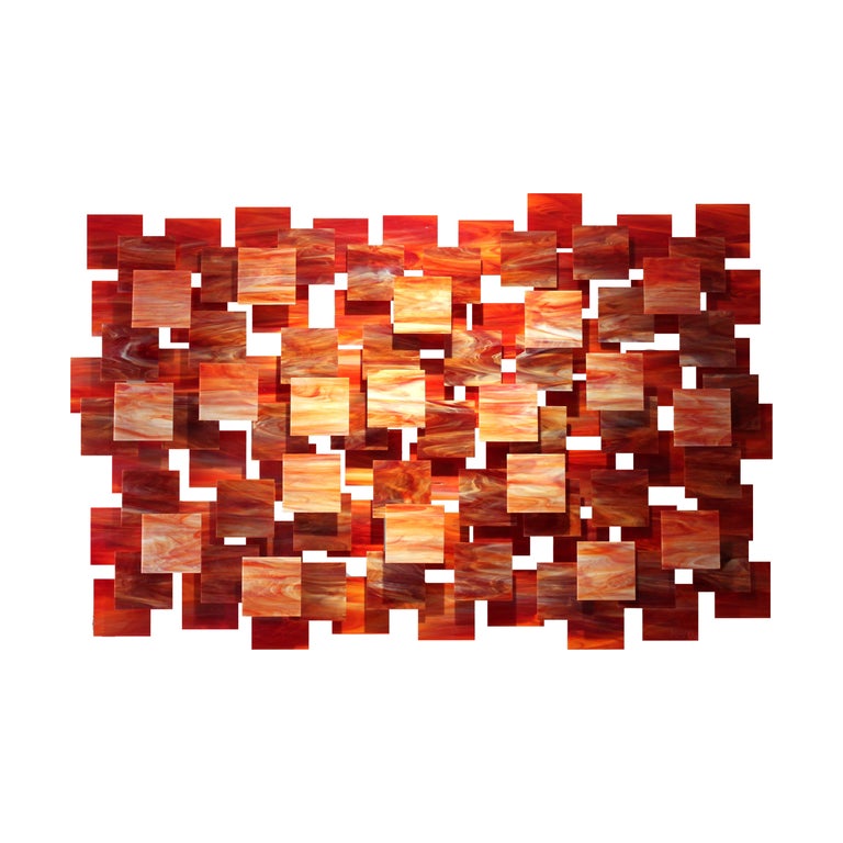 "Sedona" Original Glass and Metal Wall Sculpture For Sale at 1stDibs