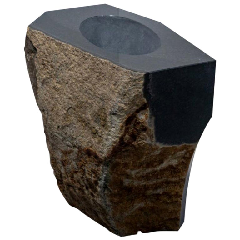 Sculptural Pot, Daté Kan Stone Design by Okurayama For Sale at 1stDibs