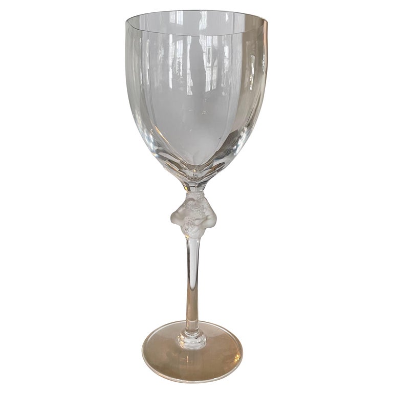 Large Goblet Vase Roxane by Lalique For Sale at 1stDibs