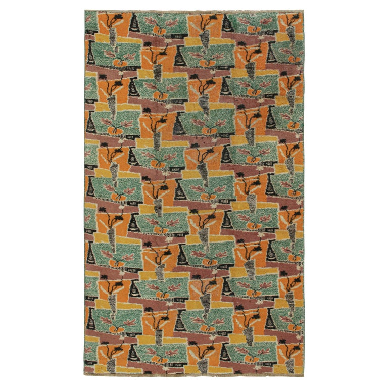 Vintage Zeki Müren Rug with Polychromatic Geometric Pattern by Rug and ...