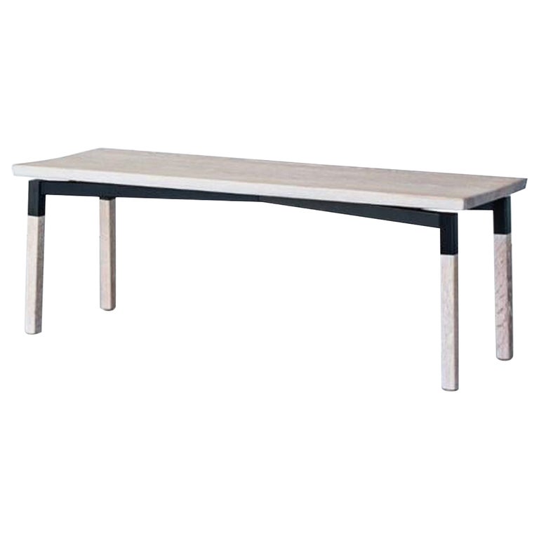 Walnut Small Parkdale Bench by Hollis and Morris For Sale at 1stDibs