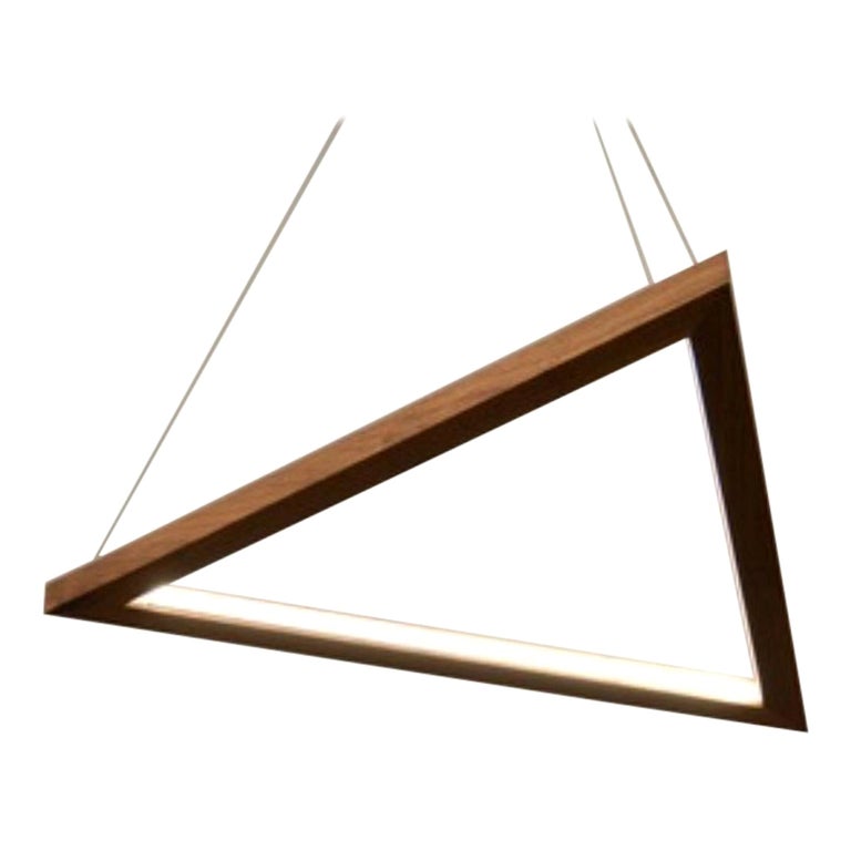 Oak Small Triangle Sconce, Pendant by Hollis and Morris For Sale at 1stDibs