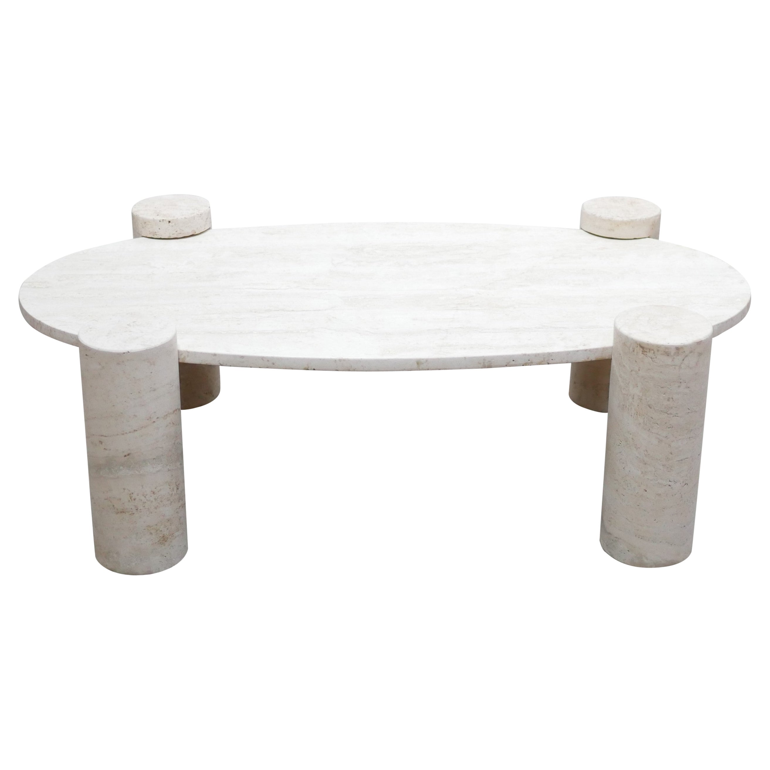 Vintage Travertine Coffee Table at 1stDibs
