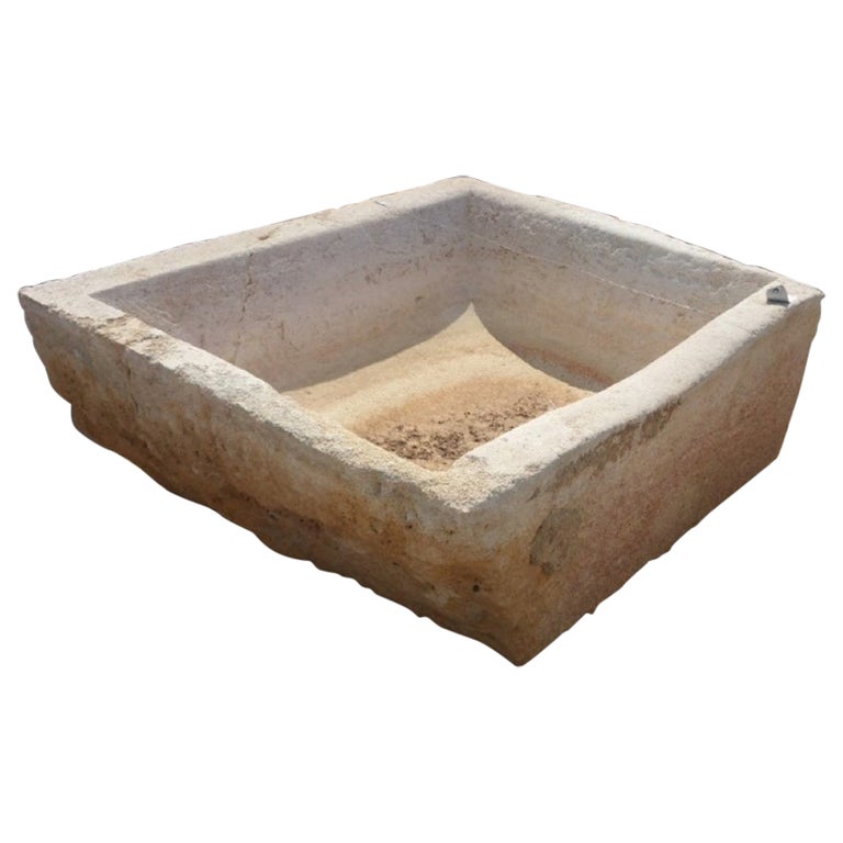 Antique Limestone Basin For Sale at 1stDibs
