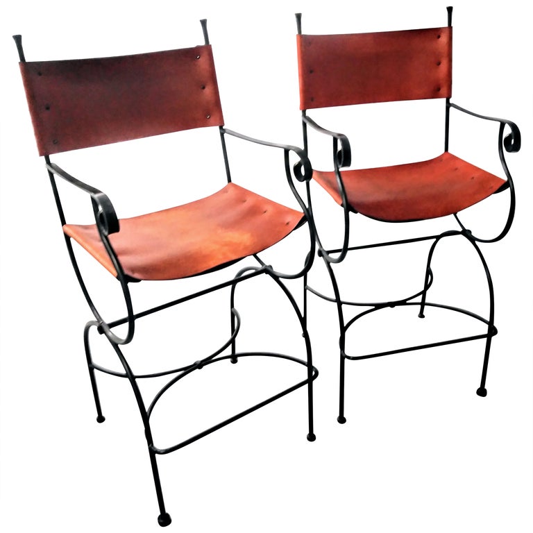 Pair of Legacy Barstools by Charleston Forge For Sale at 1stDibs