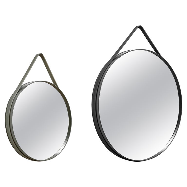 Strap Mirror Family (Ø70 - Anthracite, Ø50 - Army) by Hay For Sale at ...