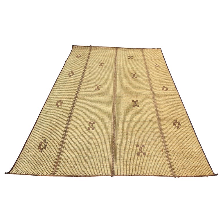 Mid-20th Century Vintage Moroccan Leather Tuareg Rug North Africa For ...