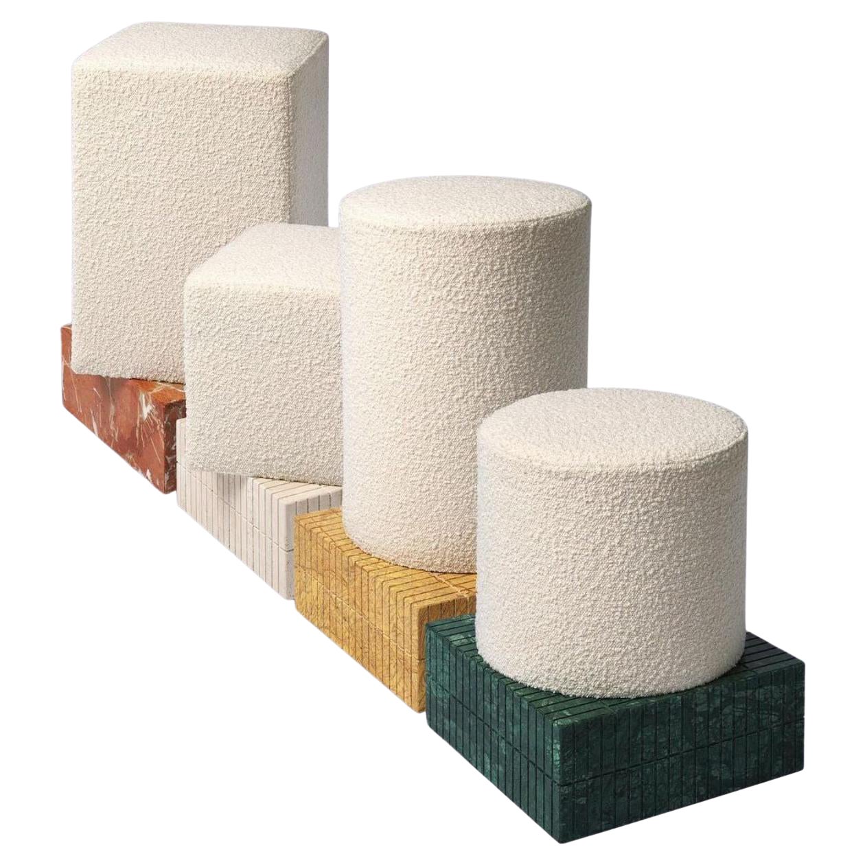 Alice Pouf with Copper Base For Sale at 1stDibs | copper pouf