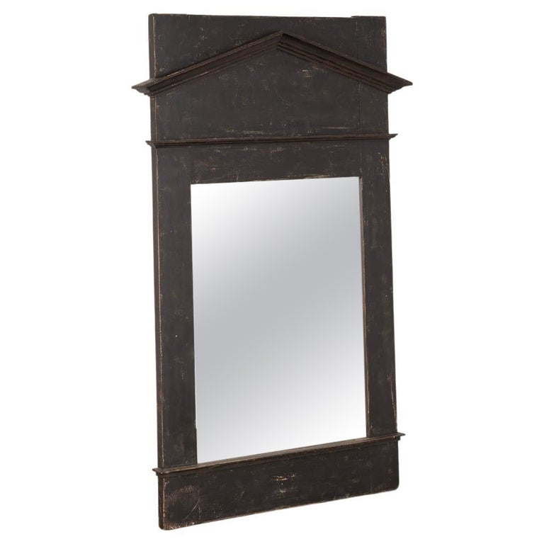 Large Antique Black Painted Mirror, Denmark, circa 1880-1900 For Sale ...
