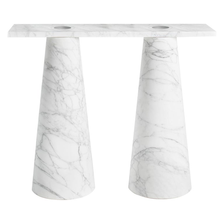 Marble Inside Out Console by Karen Chekerdjian For Sale at 1stDibs